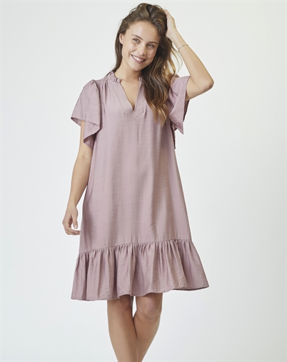 Co'Couture - Hera CC Crop Frill Kjole - Old Rose